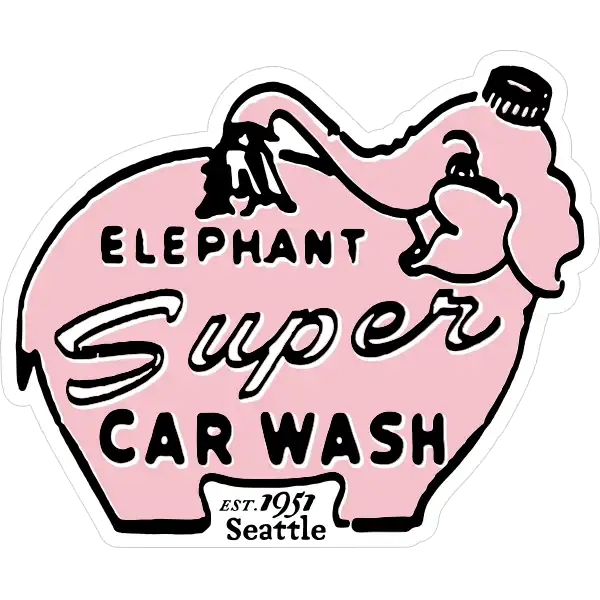 Elephant Car Wash | Vintage Sticker Designs